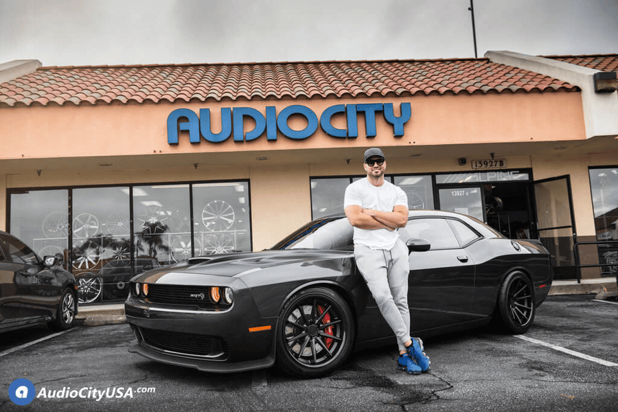 20" Staggered Ferrada Wheels FR4 Matte Black with Gloss Black Lip Rims ...