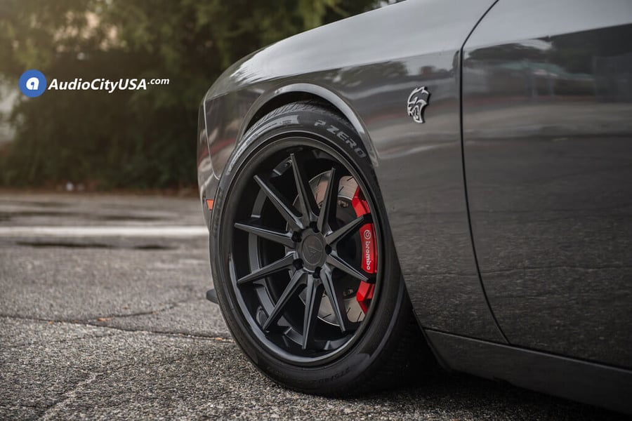 20" Staggered Ferrada Wheels FR4 Matte Black with Gloss Black Lip Rims ...