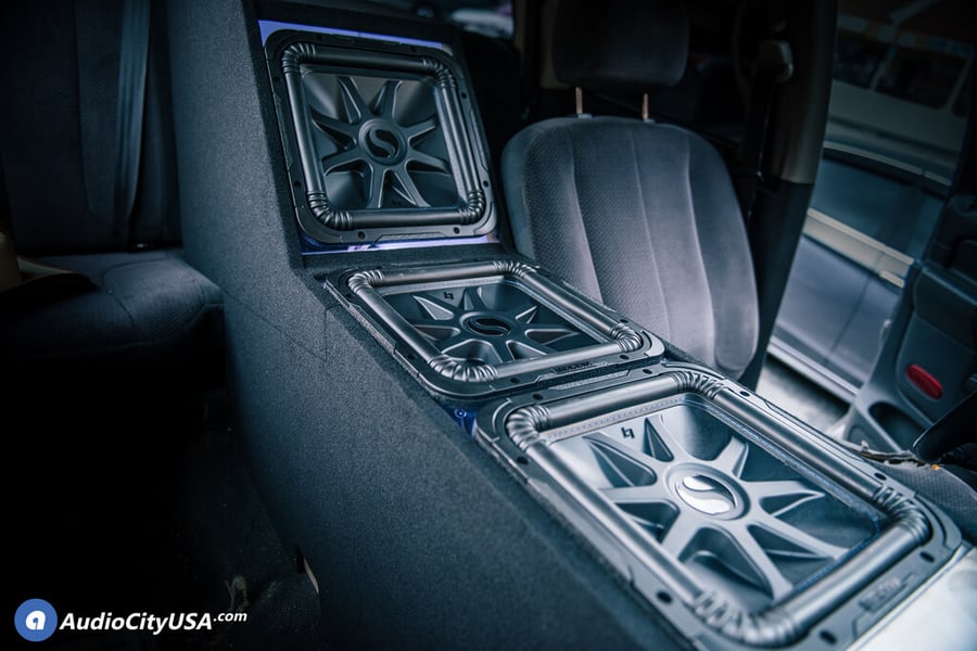 3 12" Kicker Solo Baric L7 Subwoofers | Custom single chamber Ported ...