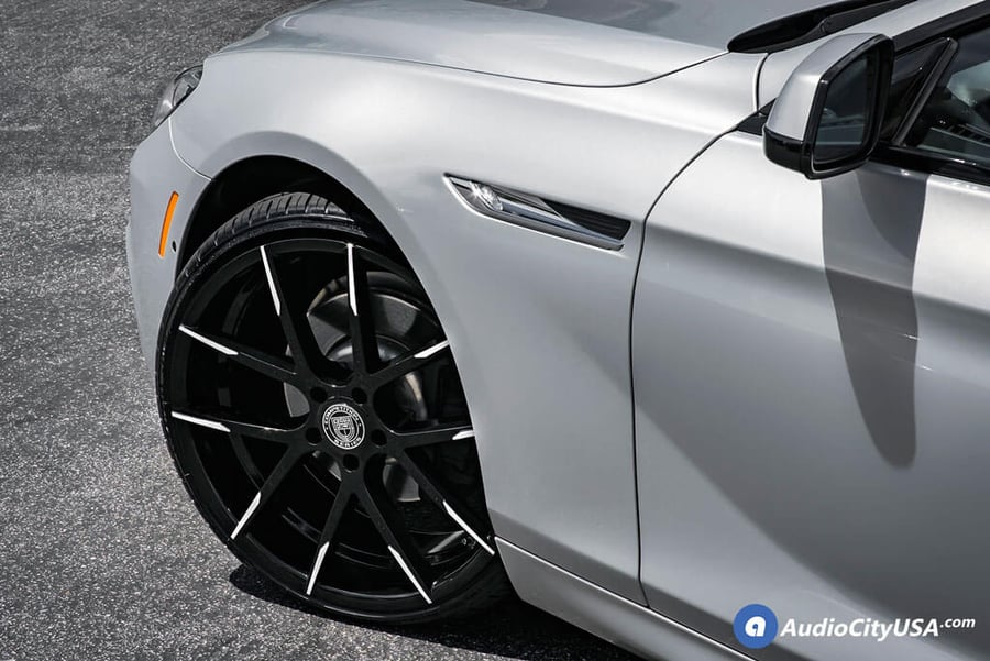 22" Staggered Lexani Wheels Stuttgart Gloss Black with Machined Tips ...