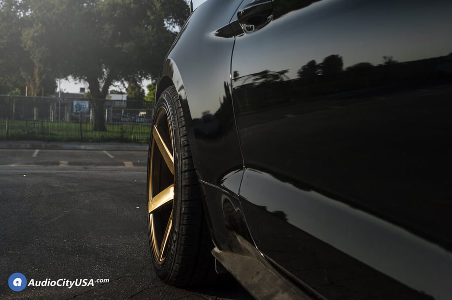 20″ Staggered STR Wheels 607 Titanium Rims For 2015 Ford Mustang