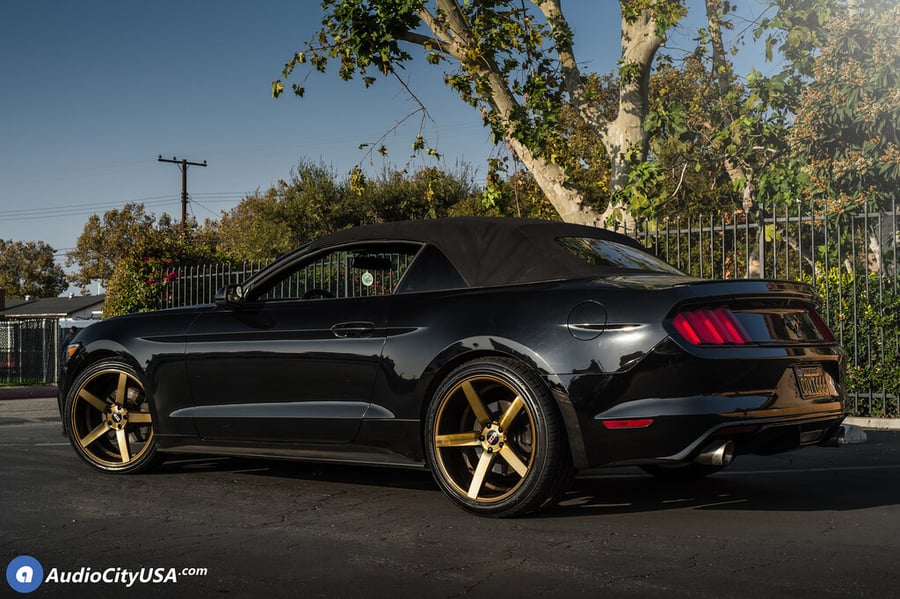 20″ Staggered STR Wheels 607 Titanium Rims For 2015 Ford Mustang