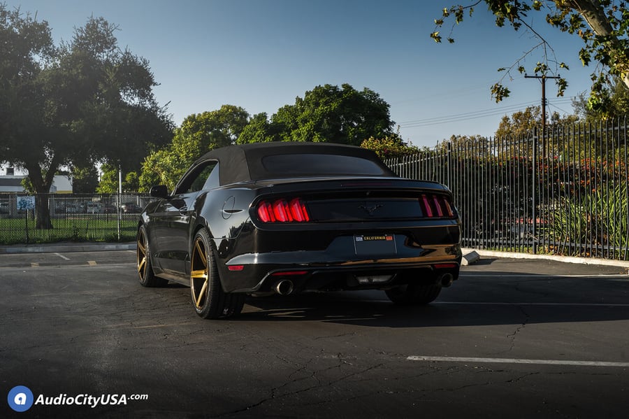 20″ Staggered STR Wheels 607 Titanium Rims For 2015 Ford Mustang