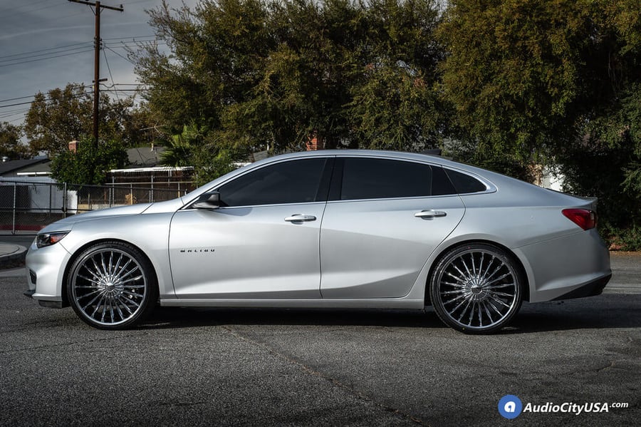 22x8 Velocity Wheels VW 11 Chrome Rims For 2017 Chevrolet Malibu Rims ...