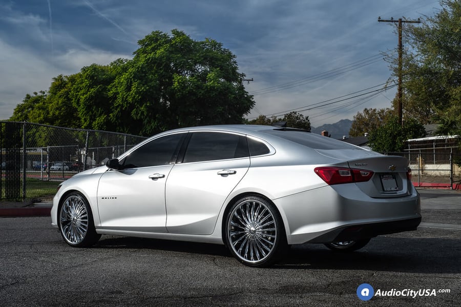 22x8 Velocity Wheels VW 11 Chrome Rims For 2017 Chevrolet Malibu Rims ...