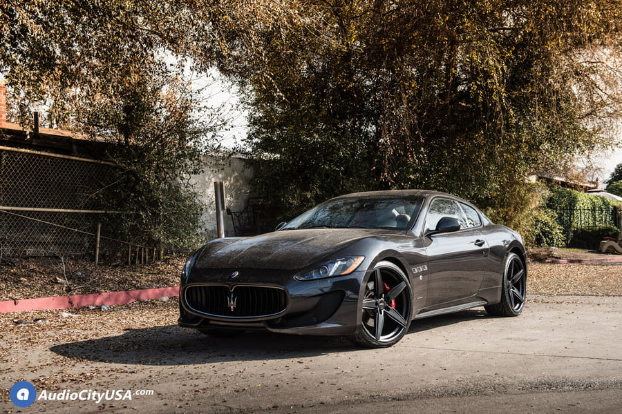 22" Staggered ACE Wheels Couture Matte Black Rims For 2016 Maserati GT