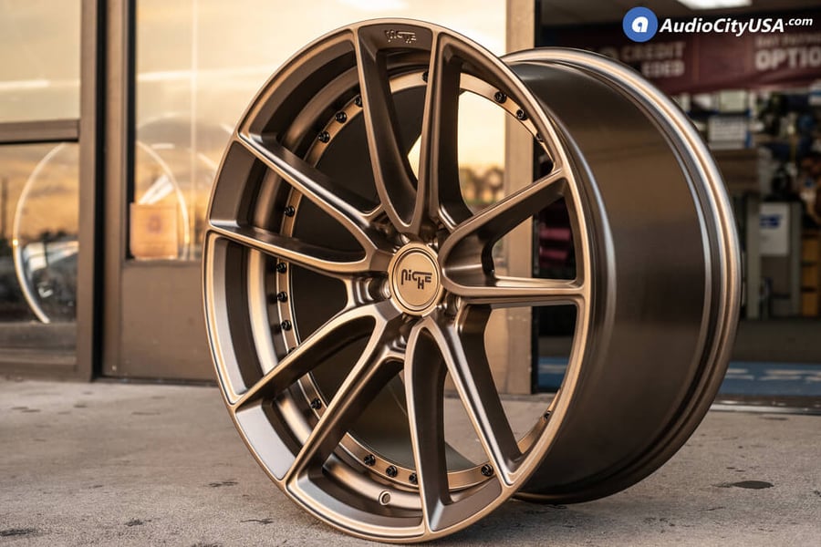 20x9 & 20x10.5 and 17" to 22" Niche Wheels M222 DFS Bronze Rims ...