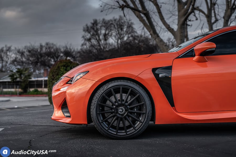 20″ Staggered Road Force Wheels RF15 Gloss Black Rims for 2016 Lexus RC-F