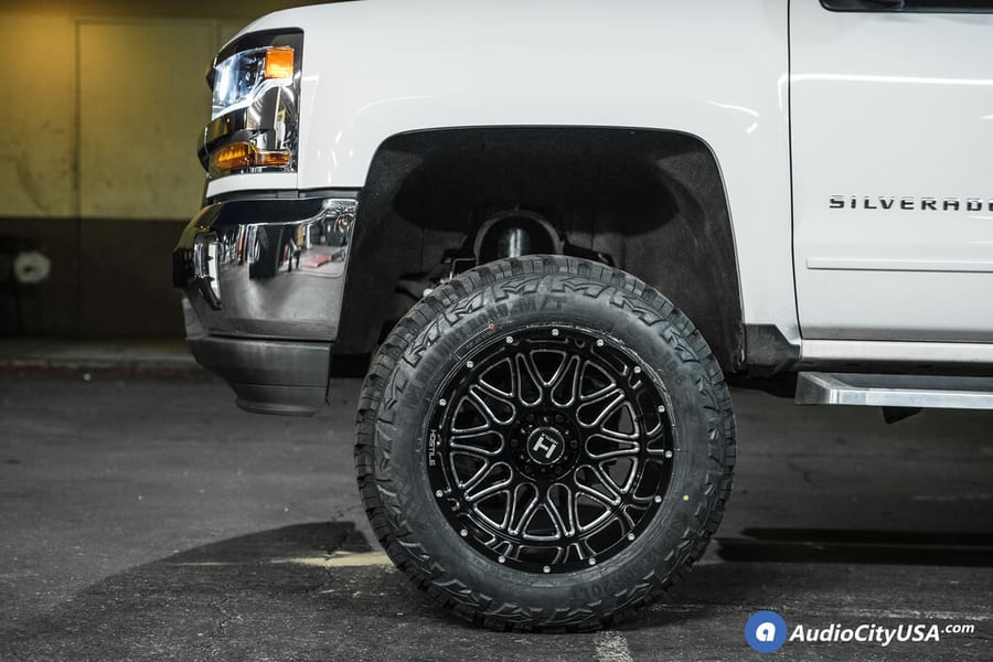 20″ Hostile Wheels Blaze Gloss Black Milled Off-Road Rims for 2017 ...