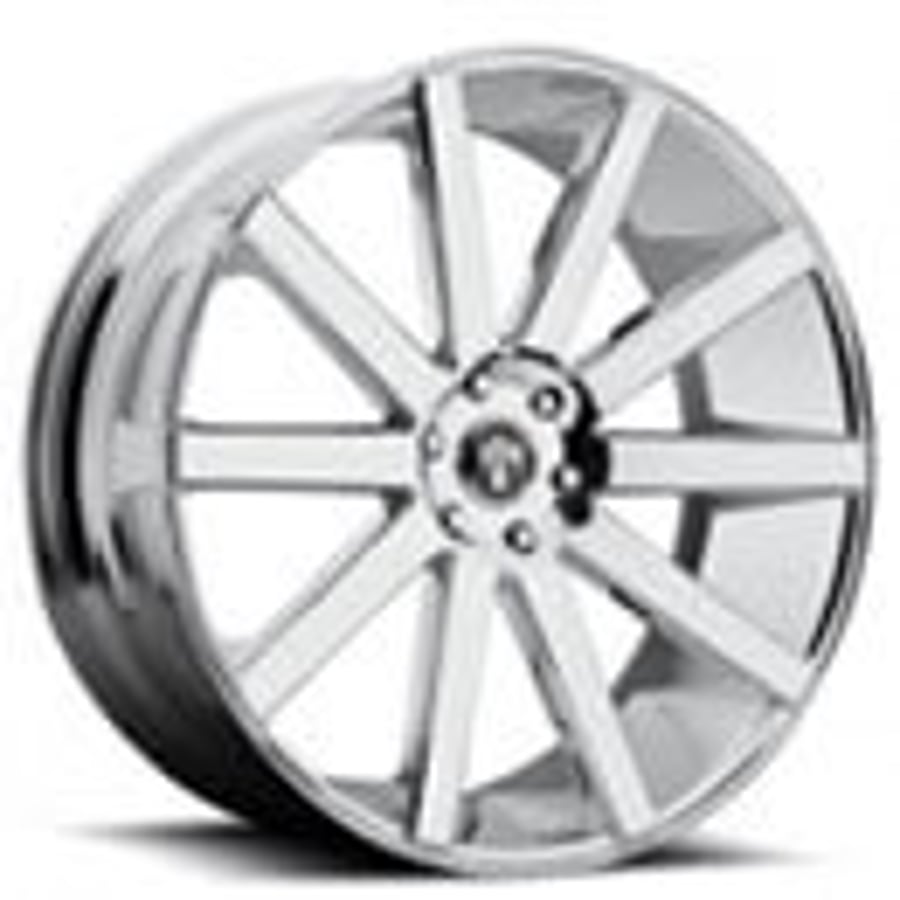 24" DUB Wheels 8 Ball S213 Brushed Silver Rims For 2018 Chevrolet Tahoe