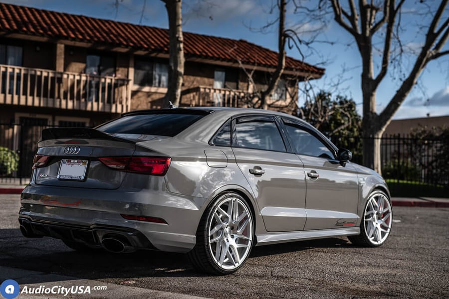 20″ Blaque Diamond Wheels BD-3 Silver Machined Rims For 2018 Audi RS3