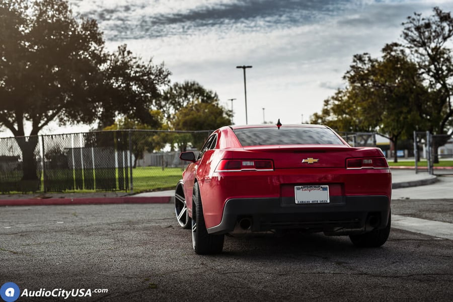 24" IROC Wheels Black Machined 5-lugs Rims for 2014 Chevrolet Camaro RS ...