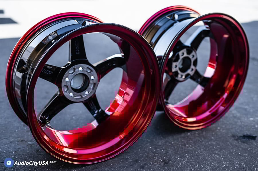 19" Staggered Lexani Wheels savage Custom Paint Gloss Black with Candy ...