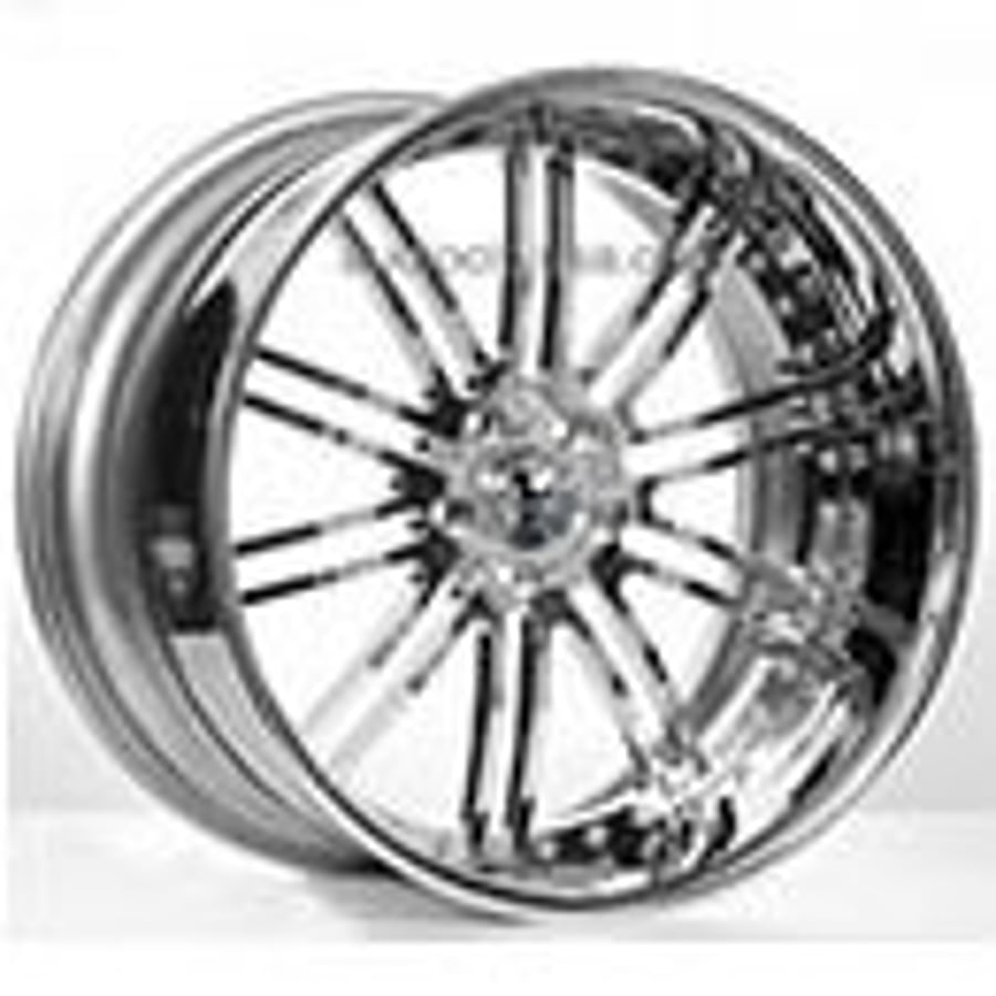 22″ Staggered AC Forged Wheels ACF701 Matte Black with Gold Rivet Three ...