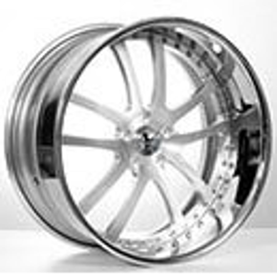 22″ Staggered AC Forged Wheels ACF701 Matte Black with Gold Rivet Three ...