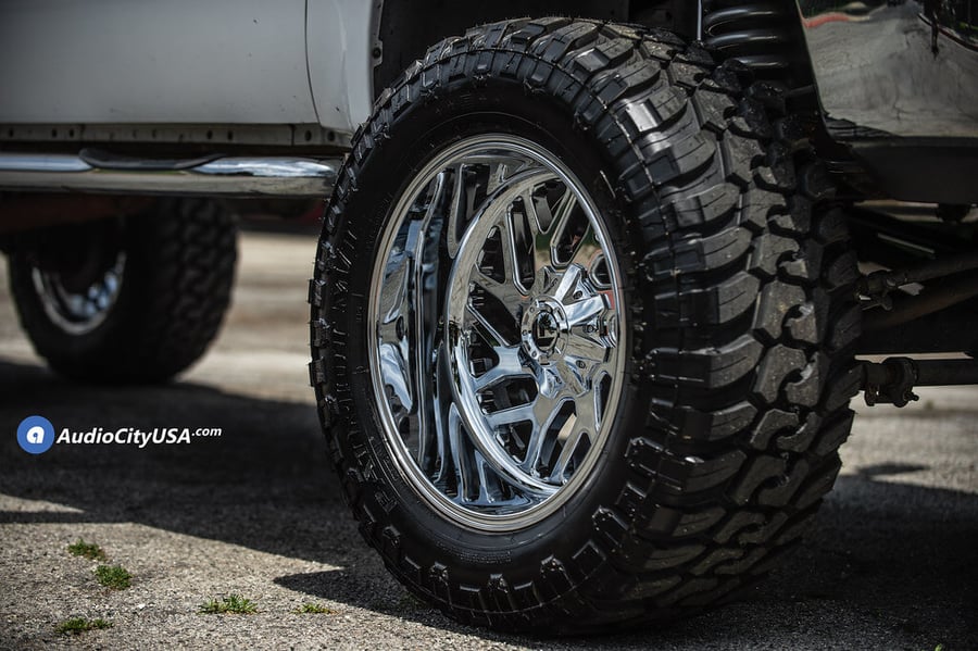 22″ Fuel Wheels D609 Triton Chrome Off-Road Rims For Lifted 2007 Ford F ...