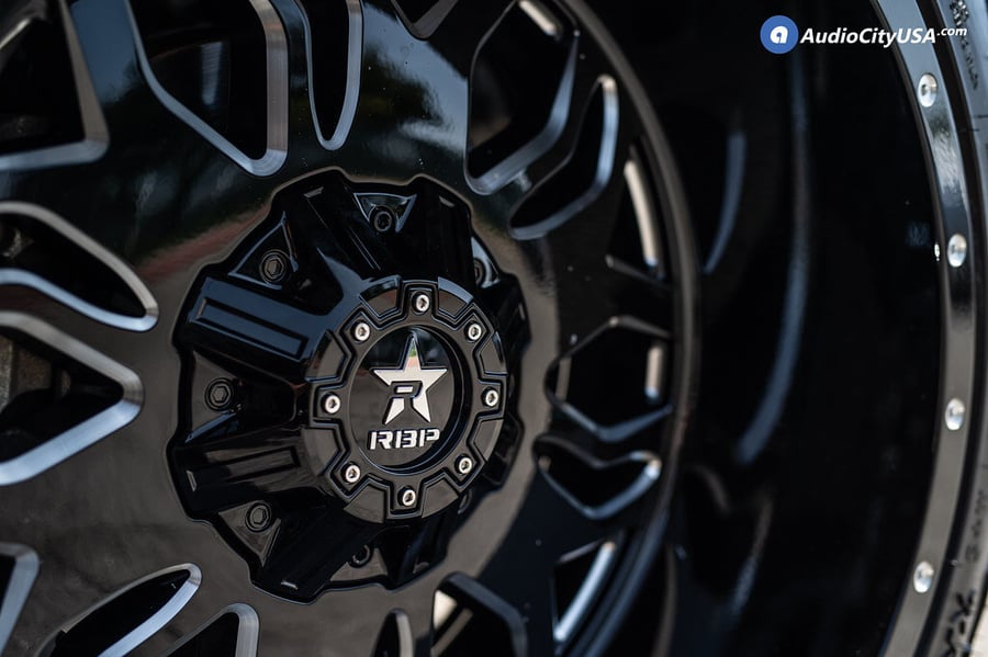 20″ RBP Wheels 87R Blade Gloss Black Milled Off-Road Rims for 2012 ...