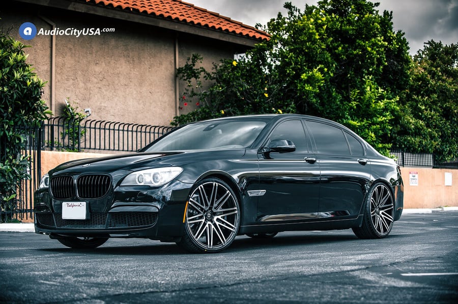 22″ Staggered Curva Wheels C48 Black Machined Rims for 2013 BMW 750 Li