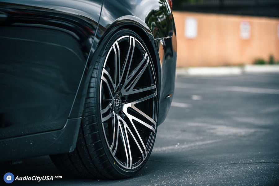 22″ Staggered Curva Wheels C48 Black Machined Rims for 2013 BMW 750 Li