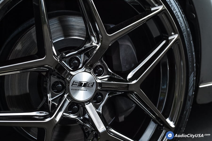 20" Staggered STR Wheels STR 908 Vapor Black Concave Flow Forged Rims ...