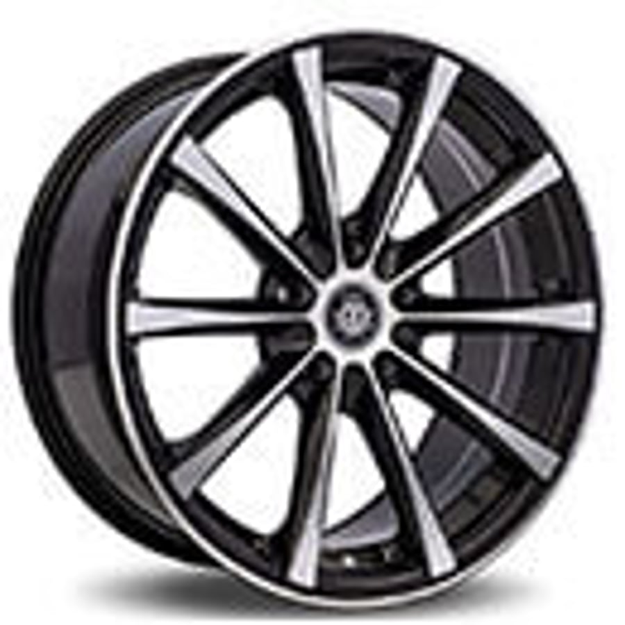 22″ Staggered Curva Wheels C48 Black Machined Rims for 2013 BMW 750 Li