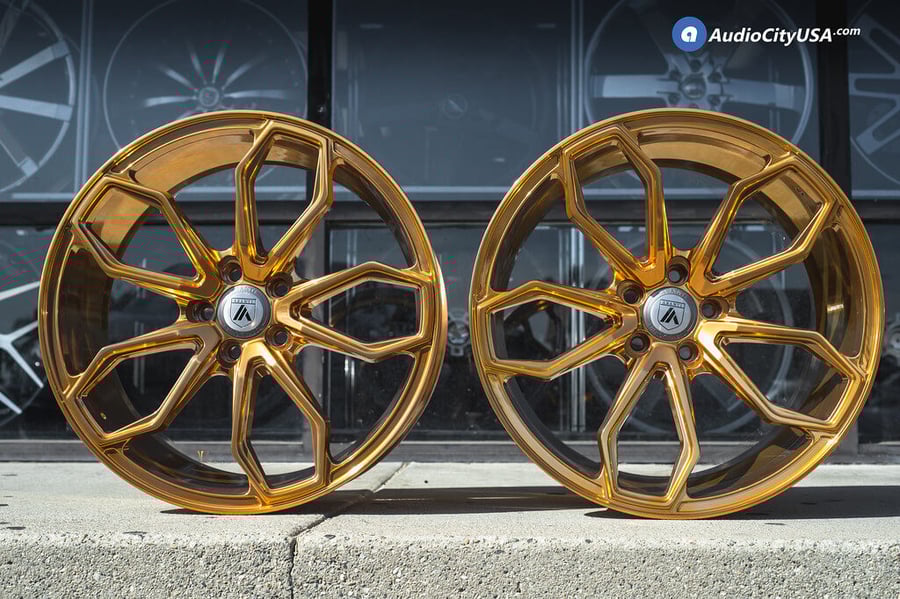 20″ Asanti Wheels ABL-19 Polish over Hi-Lust Gold for 2016 Maserati GTs