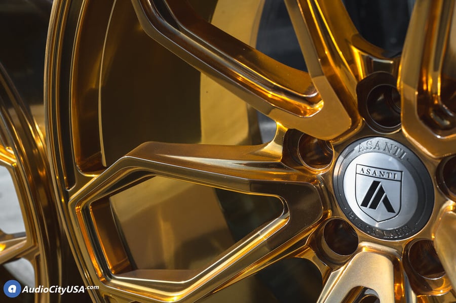 20″ Asanti Wheels ABL-19 Polish over Hi-Lust Gold for 2016 Maserati GTs