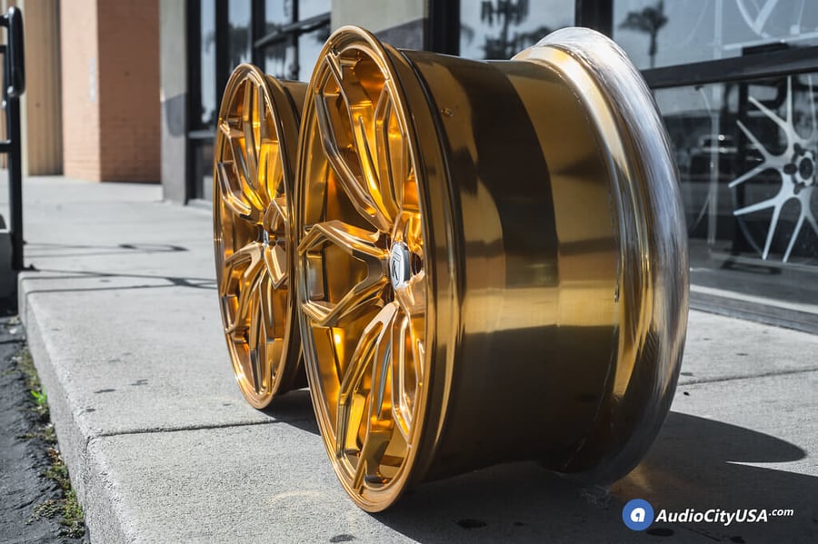 20″ Asanti Wheels ABL-19 Polish over Hi-Lust Gold for 2016 Maserati GTs