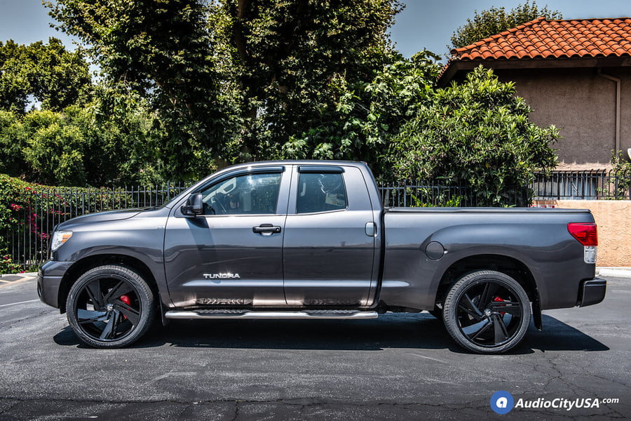 24" DUB Fade S247 Gloss Black Rims for 2013 Toyota Tundra