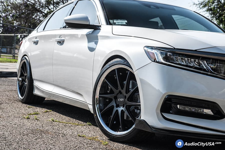 20″ Staggered Azad Wheels AZ23 Semi Matte Black with For 2019 Honda ...