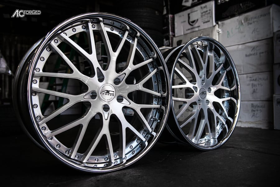 22" AC Forged Wheels ACF701 Brush Face, Chrome