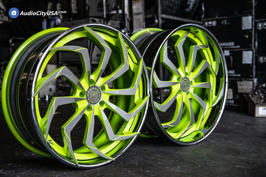 22x9 & 24x10.5 Lexani Forged Wheels LZ-770 & LF-770 Squeeze Lime, Ghost ...