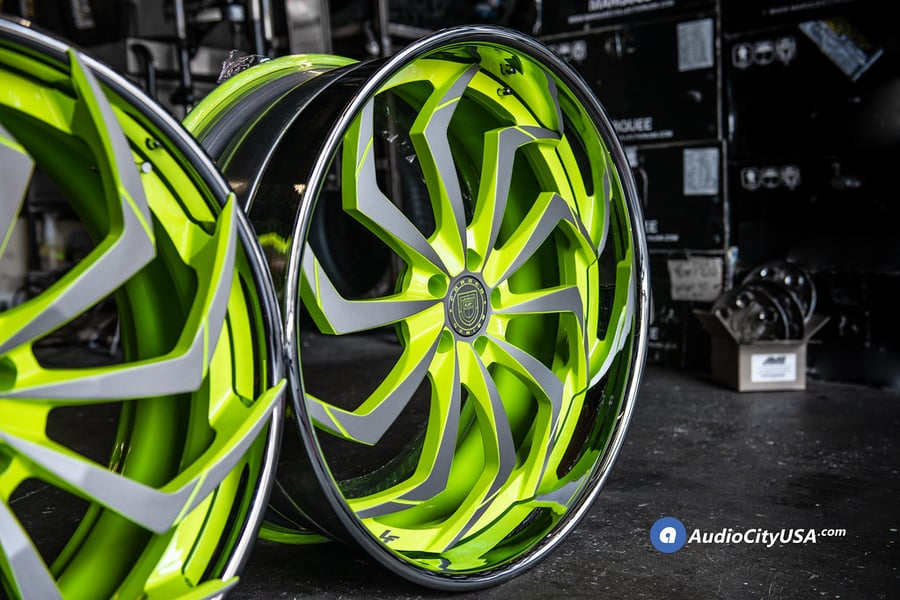 22x9 & 24x10.5 Lexani Forged Wheels LZ-770 & LF-770 Squeeze Lime, Ghost ...