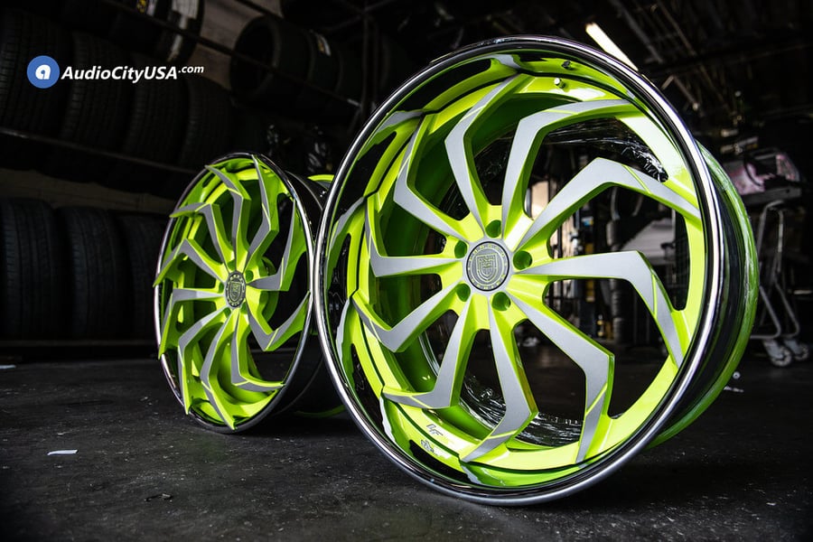 22x9 & 24x10.5 Lexani Forged Wheels LZ-770 & LF-770 Squeeze Lime, Ghost ...