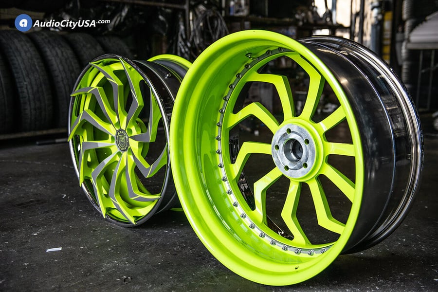 22x9 & 24x10.5 Lexani Forged Wheels LZ-770 & LF-770 Squeeze Lime, Ghost ...