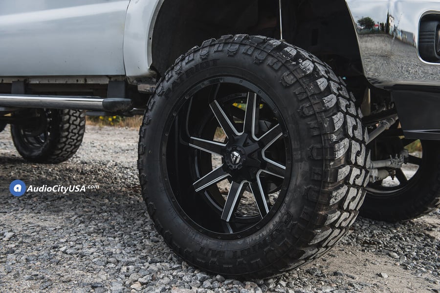 24" Fuel Wheels D262 Maverick Black Milled Two Piece Off-Road Rims for ...