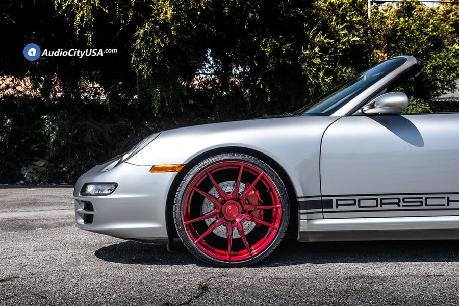 20″ Staggered Rohana Wheels RFX2 Gloss Red Rims for 2007 Porsche 997