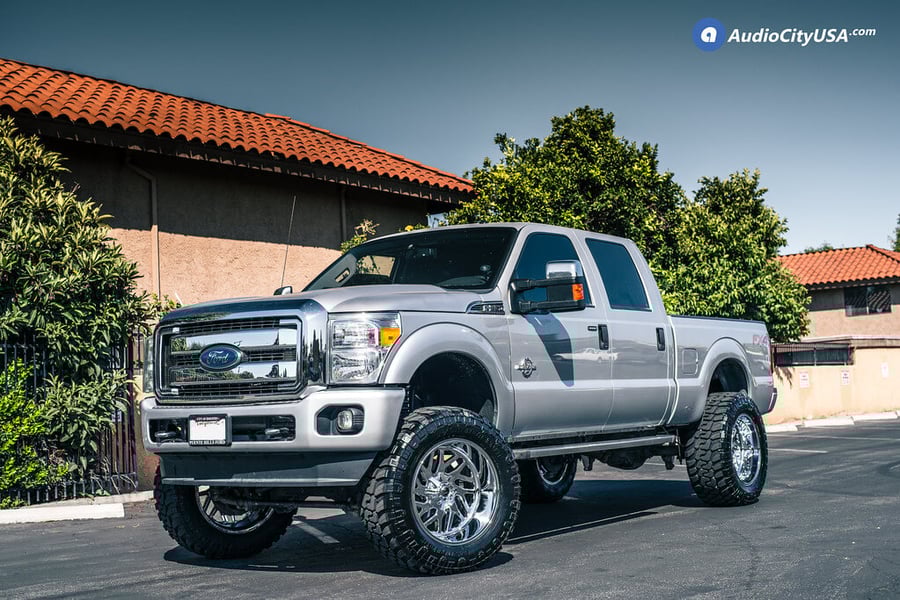 22″ Fuel Wheels D609 Triton Chrome Off-Road Rims for 2013 Ford F-250 4×4