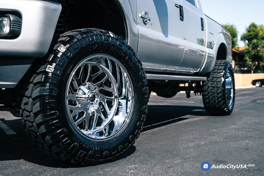 22″ Fuel Wheels D609 Triton Chrome Off-Road Rims for 2013 Ford F-250 4×4