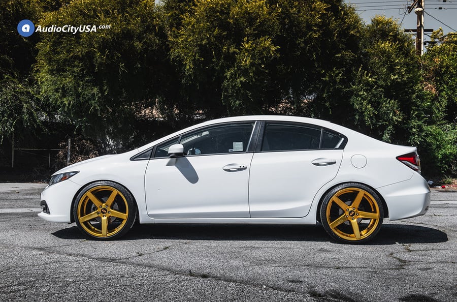 20″ Staggered STR Wheels 607 Gold Rims With Delinte D7 Tires