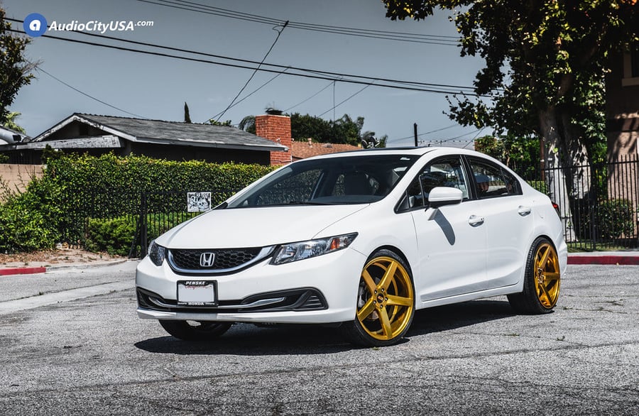 20″ Staggered STR Wheels 607 Gold Rims With Delinte D7 Tires