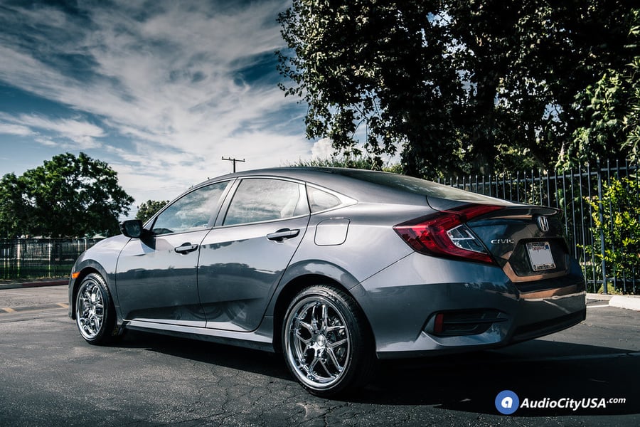 18" Ace Wheels D659 Vertex Chrome Rims For 2018 Honda Civic