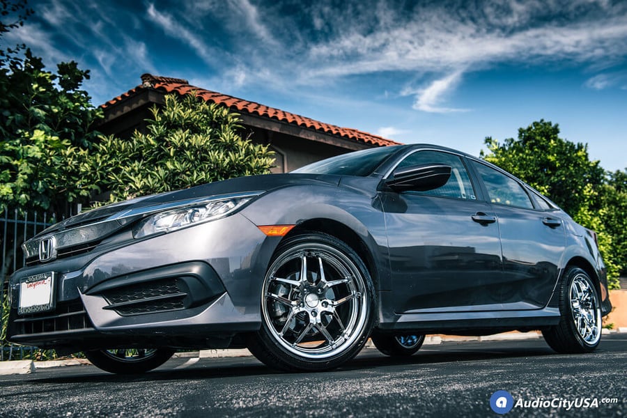 18" Ace Wheels D659 Vertex Chrome Rims For 2018 Honda Civic