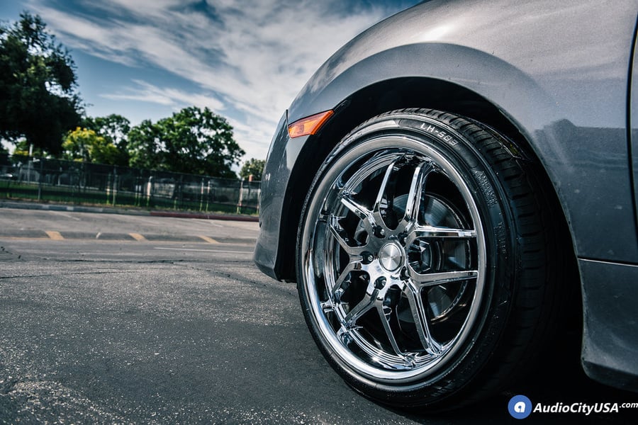 18" Ace Wheels D659 Vertex Chrome Rims For 2018 Honda Civic