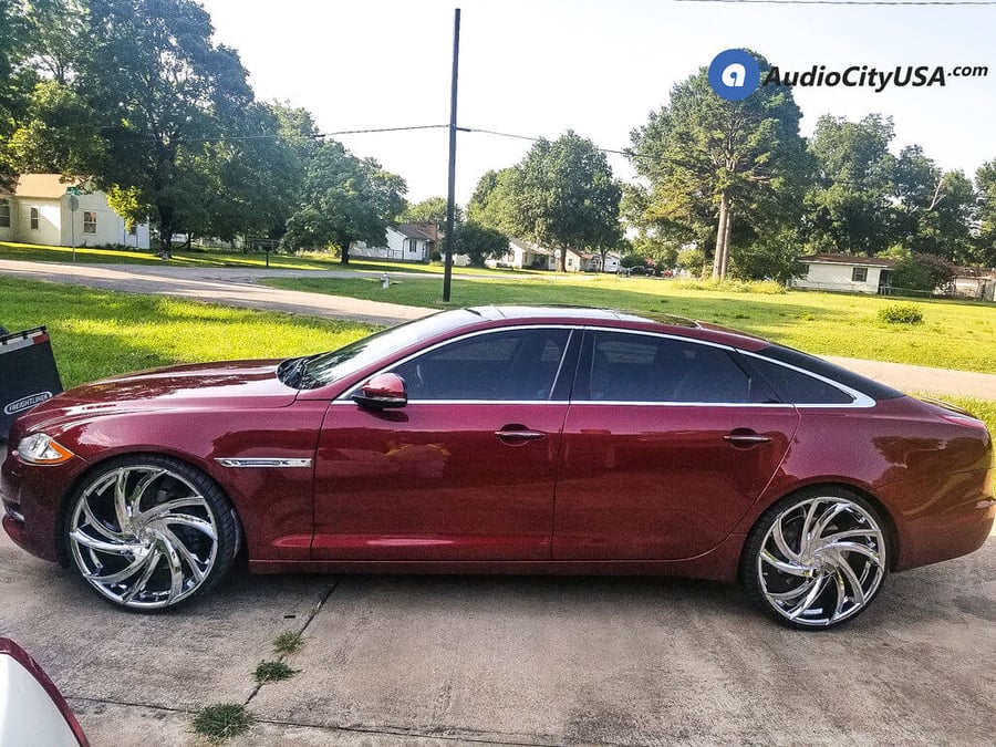 24″ Staggered Lexani Wheels Twister Chrome Rims For 2012 Jaguar XJL ...