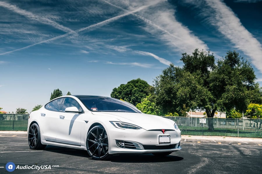 22" Staggered Niche Wheels M117 Misano Matte Black Rims For 2018 Tesla ...