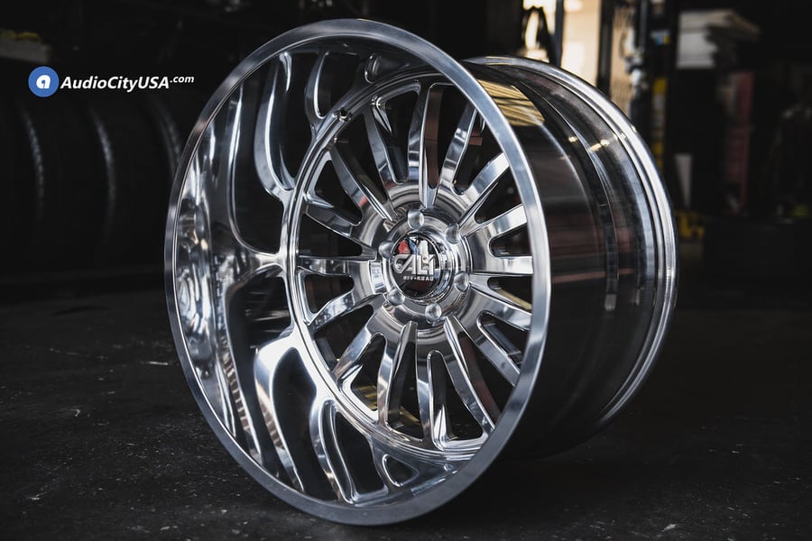 24″ Cali Wheels 9110 Summit Polished Milled Off-Road Rims 24×14