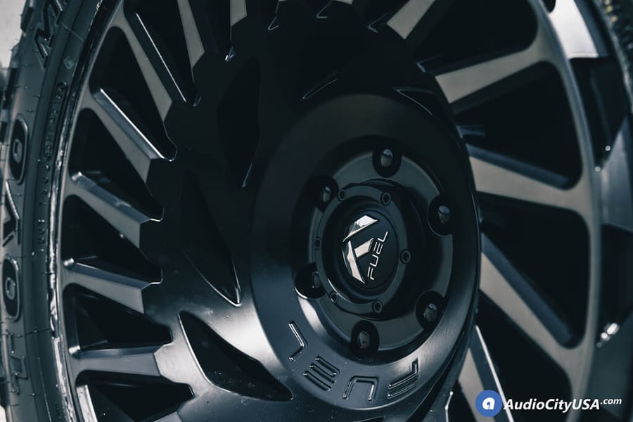 20" Fuel Wheels D683 Cyclone Matte Black with Machined Face and Double ...