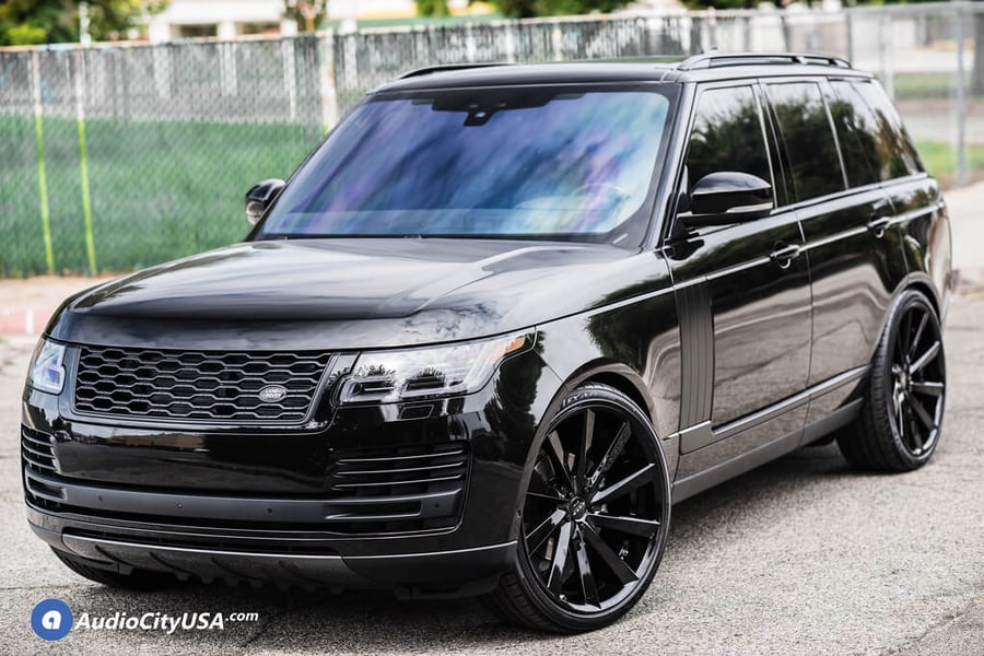 24" Koko Kuture Wheels Kapan Gloss Black Rims for 2019 Range Rover HSE ...