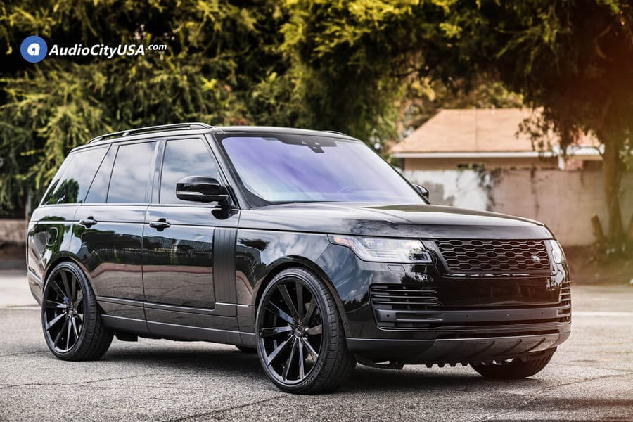 24" Koko Kuture Wheels Kapan Gloss Black Rims for 2019 Range Rover HSE ...
